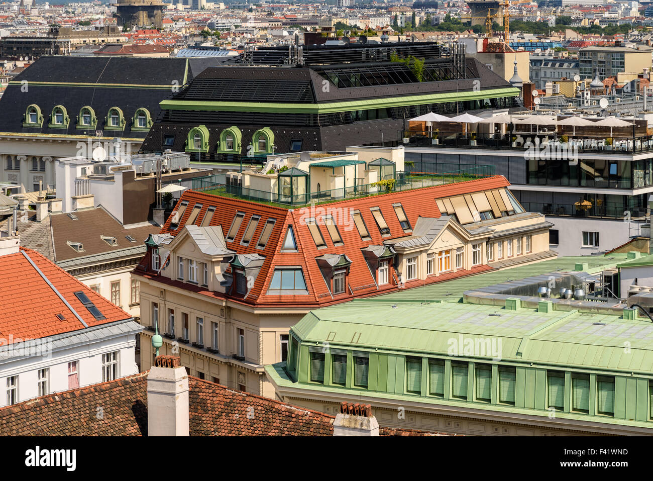 Aerial View Of Vienna City Skyline Stock Photo - Alamy