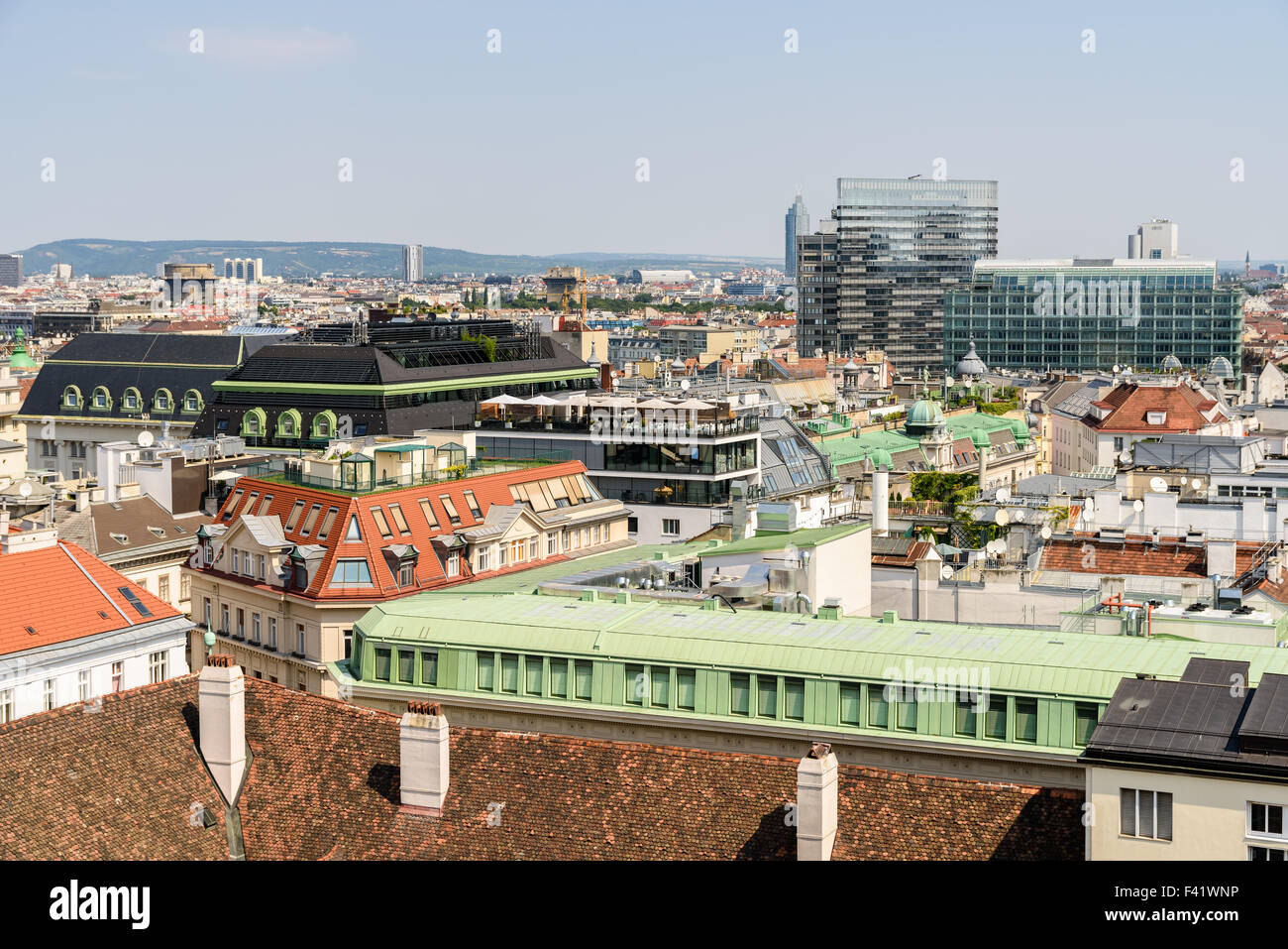 Aerial View Of Vienna City Skyline Stock Photo - Alamy