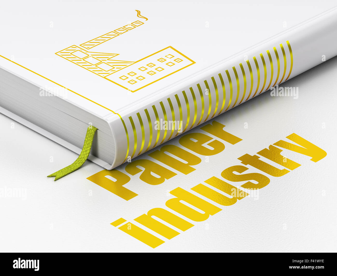 Manufacuring concept: book Industry Building, Paper Industry on white ...