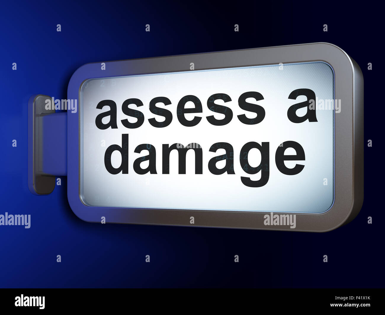Insurance concept: Assess A Damage on billboard background Stock Photo ...