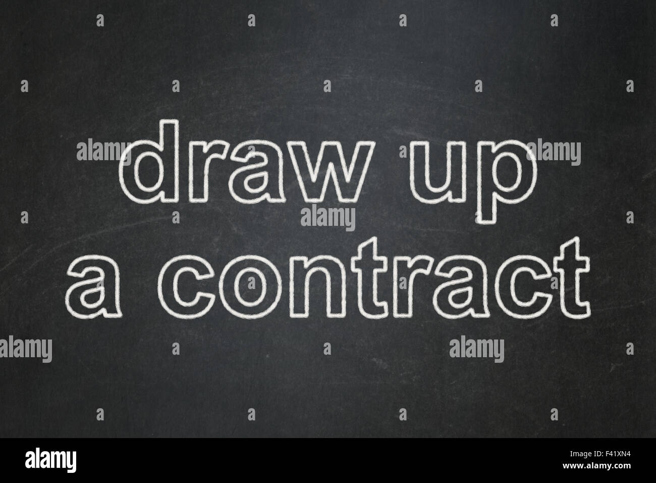Law concept: Draw up A contract on chalkboard background Stock Photo ...