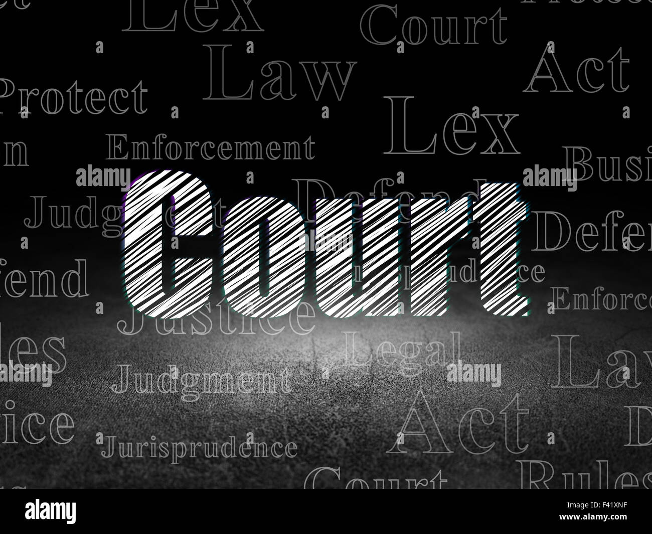 Law concept: Court in grunge dark room Stock Photo - Alamy