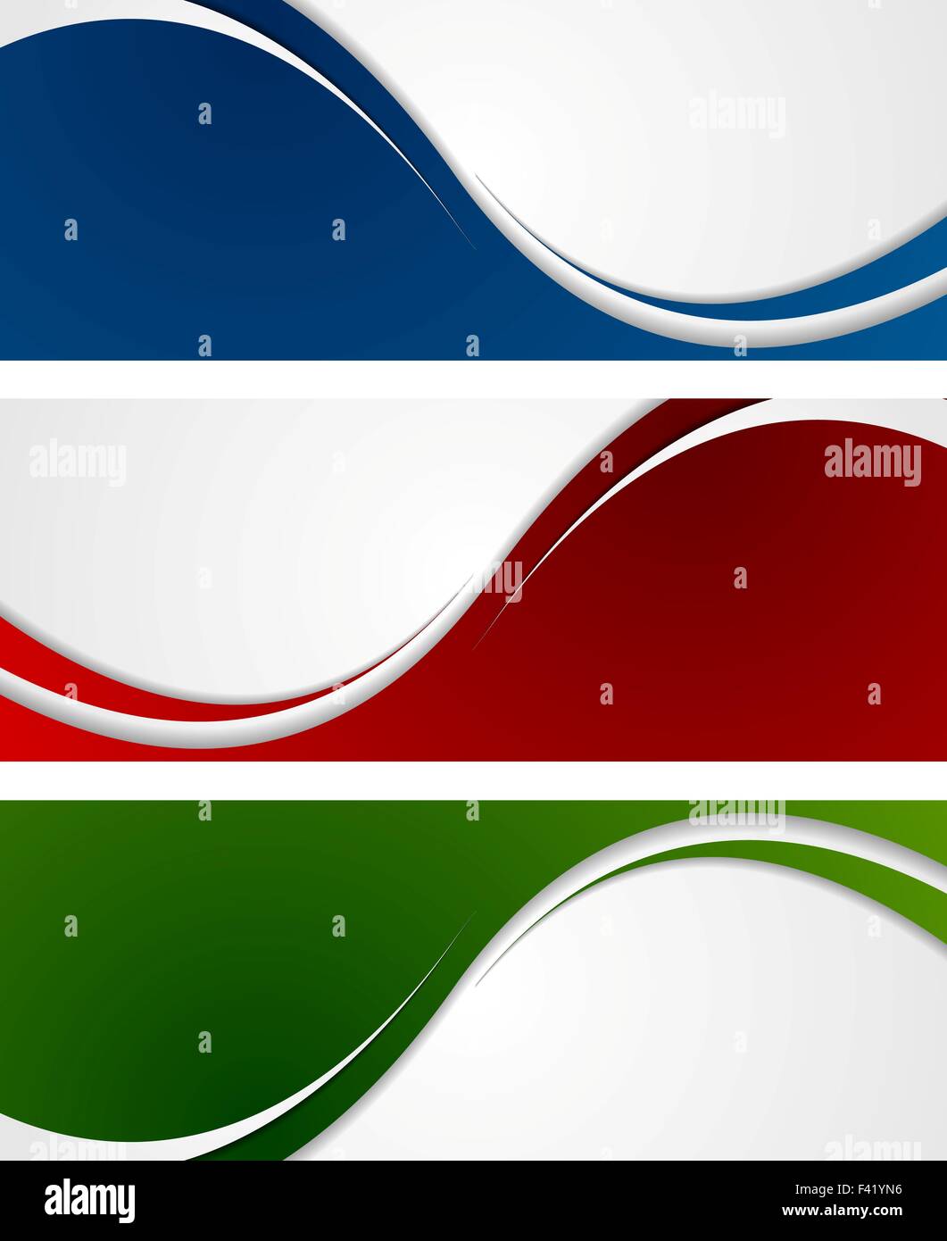 Bright abstract wavy banners Stock Photo - Alamy