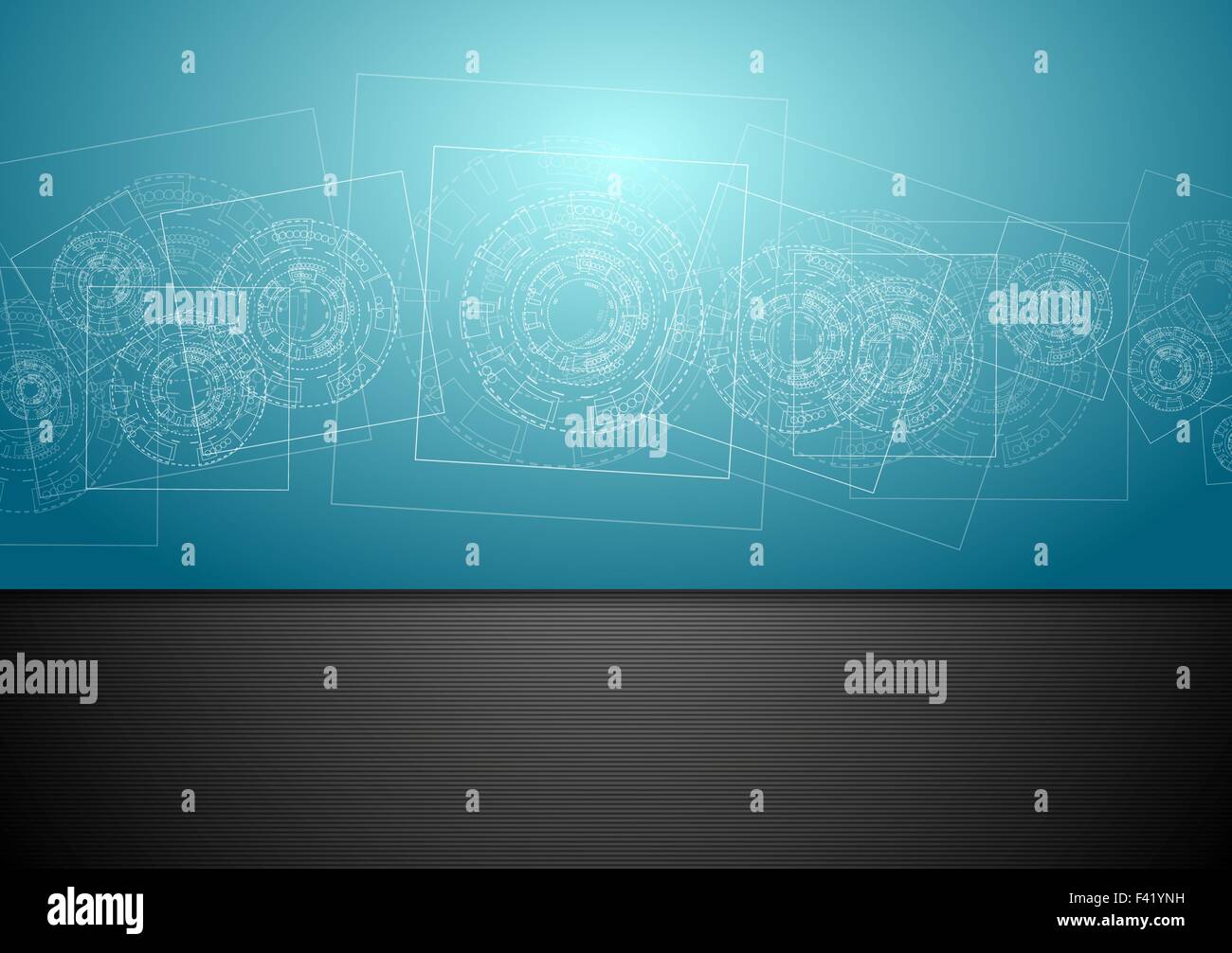 Abstract blue tech engineering background Stock Photo - Alamy