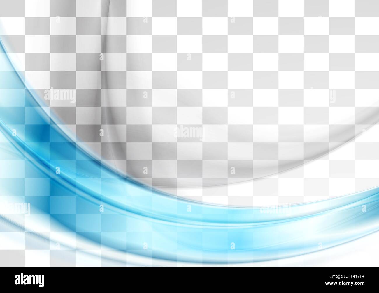 Abstract blue transparent vector waves Stock Photo - Alamy