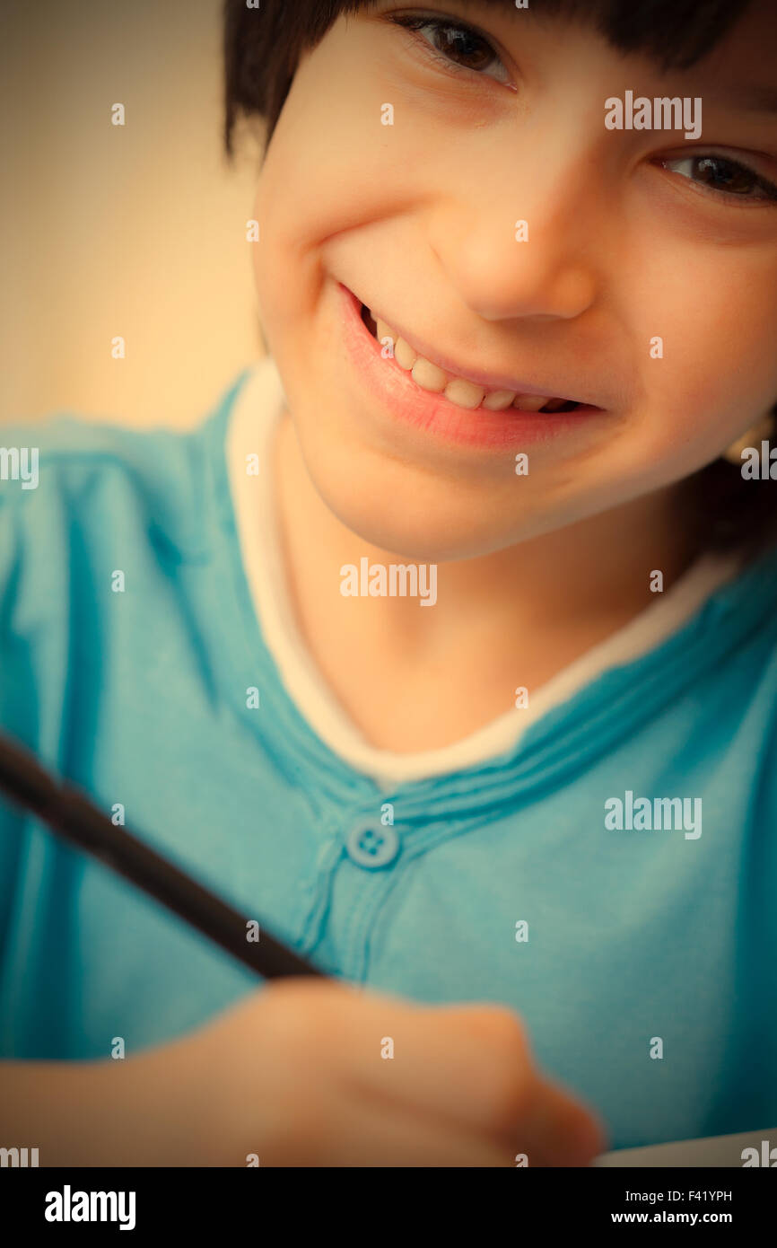 smiling schoole boy Stock Photo - Alamy