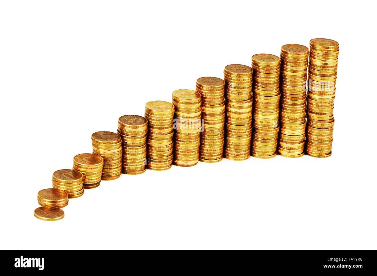 Coins stack money on Cut Out Stock Images & Pictures - Alamy