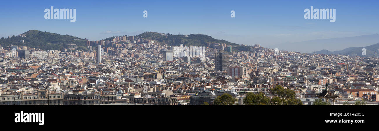 Spain. Barcelona. The top view on a city Stock Photo - Alamy