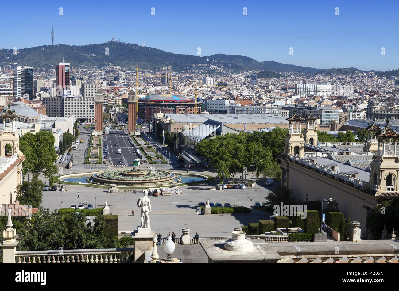 Spain. Barcelona. The top view on a city Stock Photo - Alamy