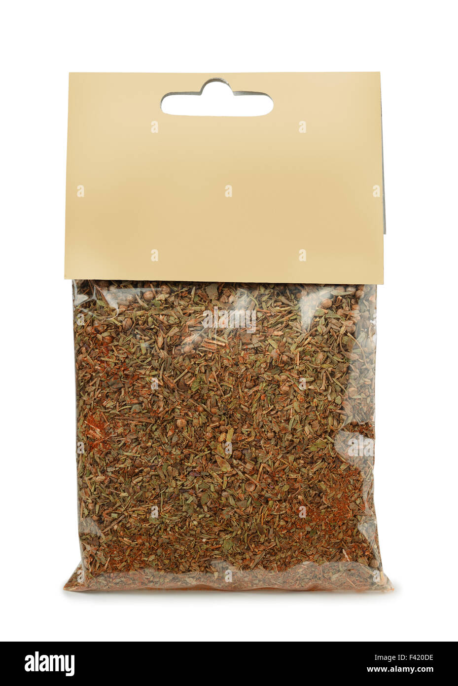 Pack of spice and herbs mix isolated on white Stock Photo - Alamy