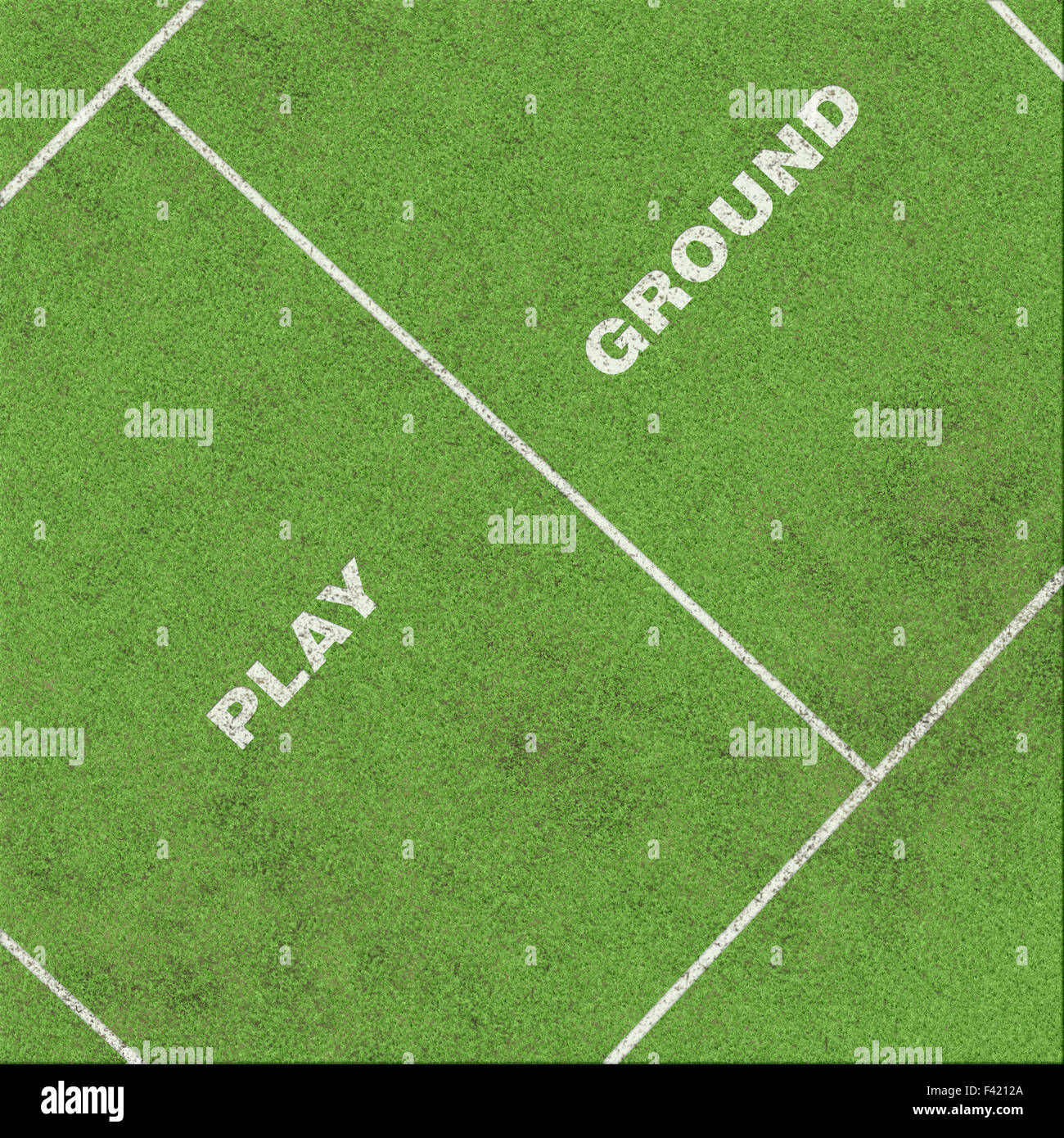 playground with area and text on grass Stock Photo - Alamy