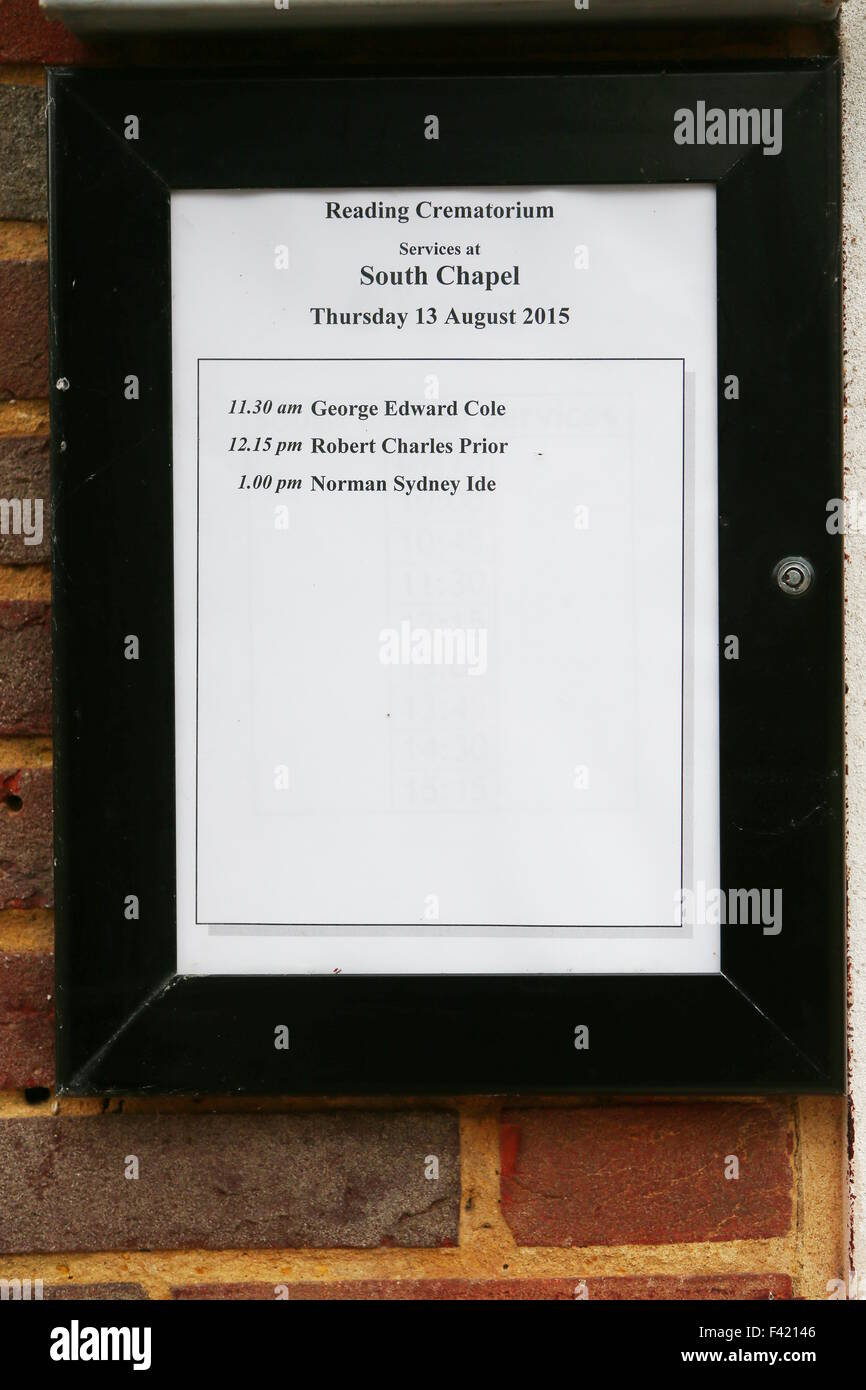 The Funeral of George Cole at Reading Crematorium Featuring: Atmosphere ...