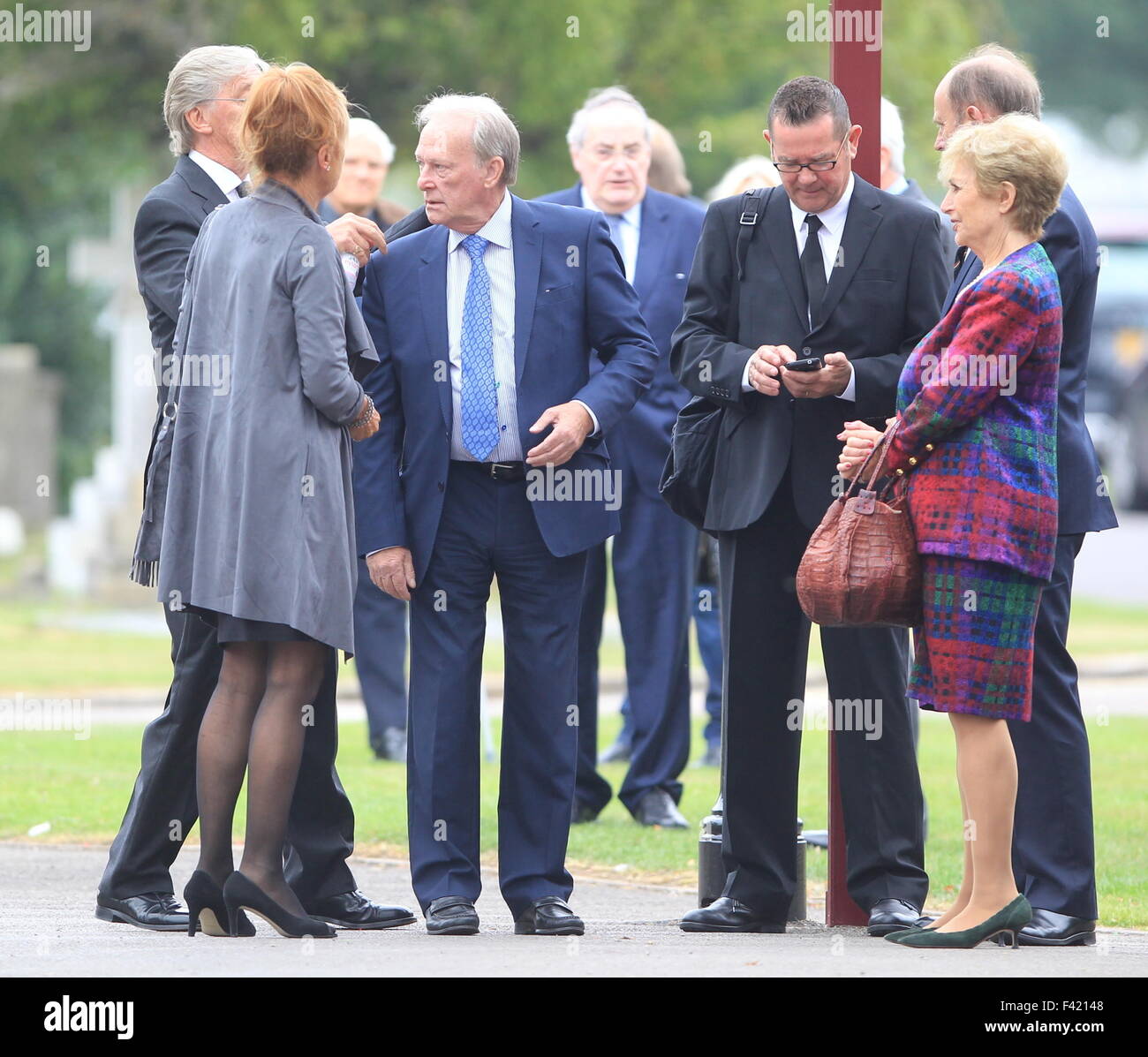 The Funeral of George Cole at Reading Crematorium Featuring: Dennis ...