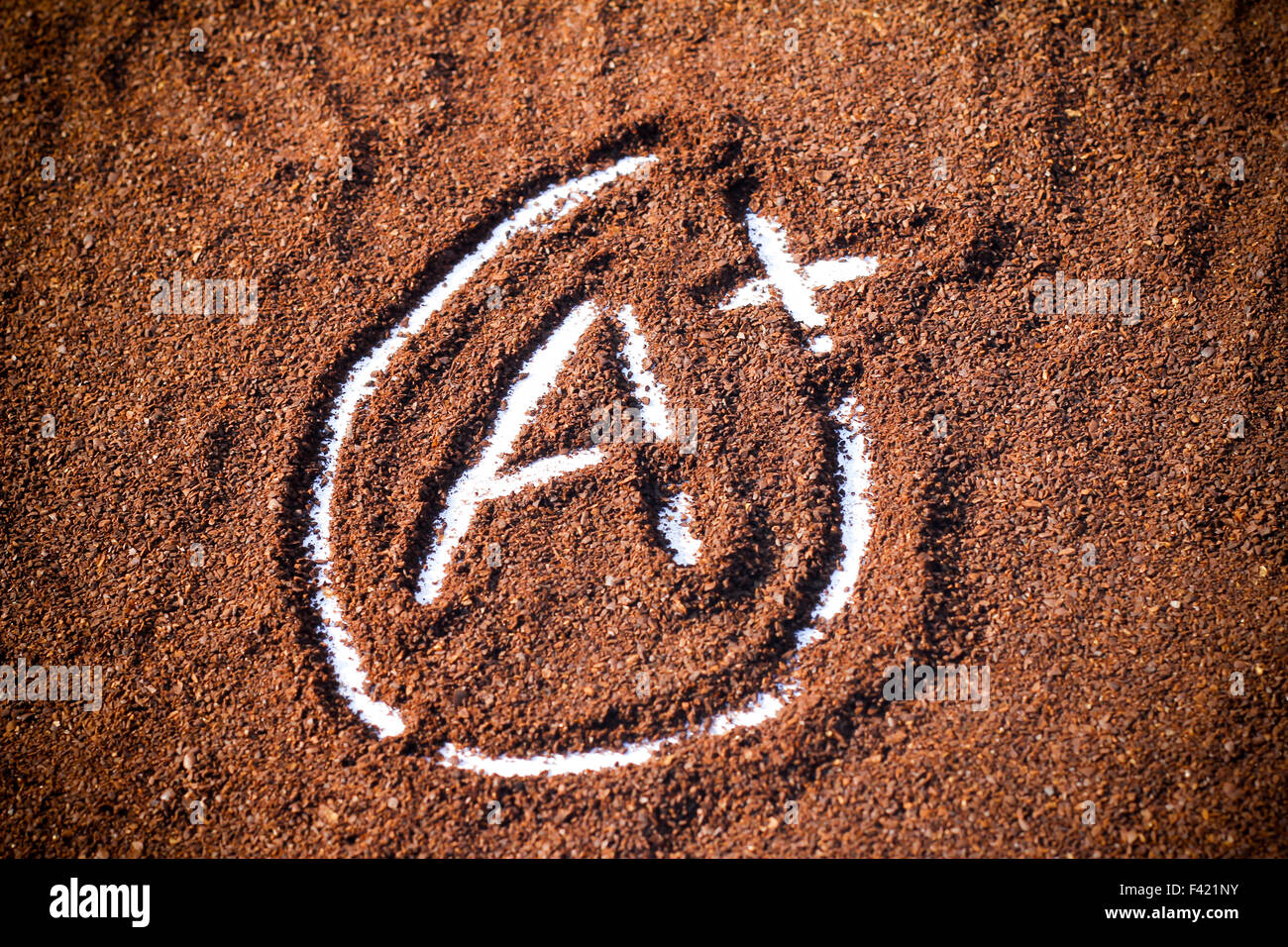 grade A plus mark on cocoa powder Stock Photo - Alamy