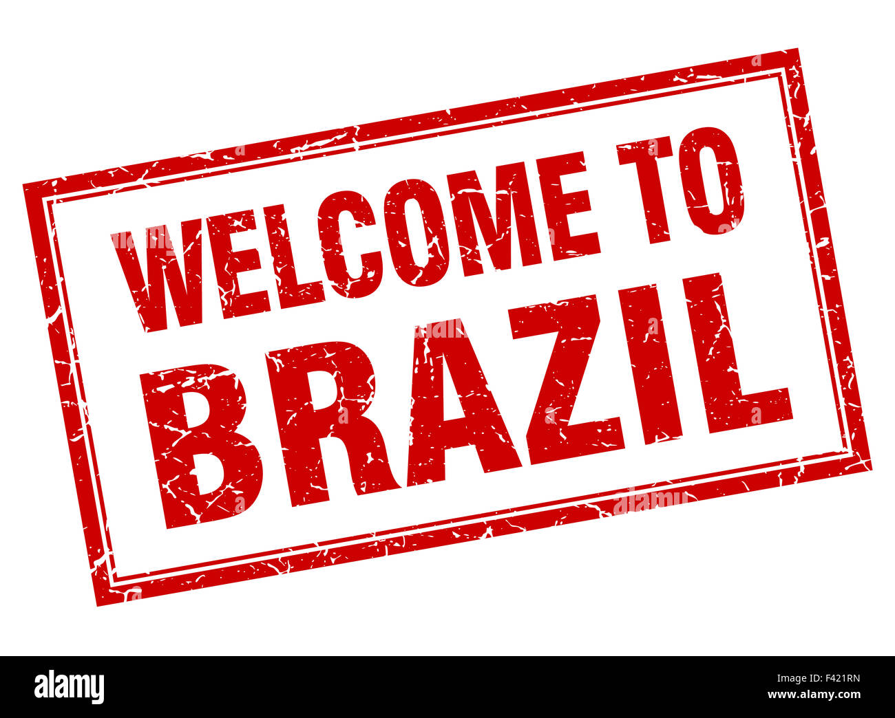 Welcome brazil stamp hi-res stock photography and images - Alamy
