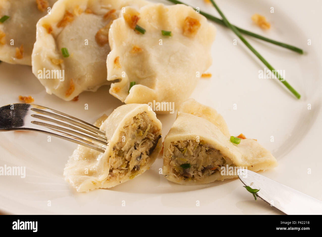 polish pierogi dish Stock Photo - Alamy