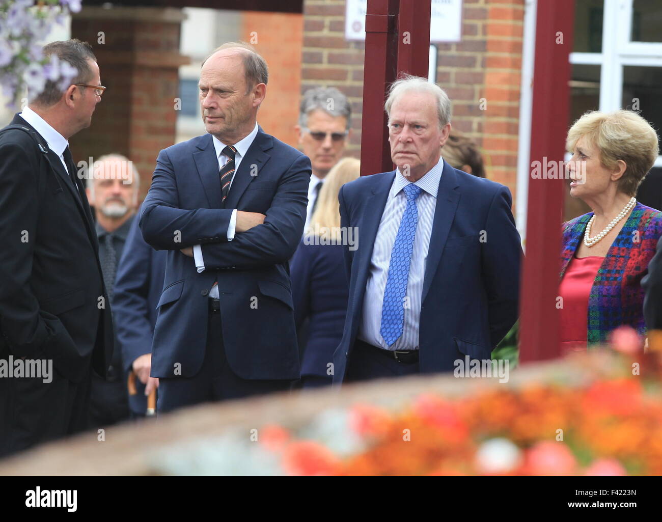 The Funeral of George Cole at Reading Crematorium Featuring: Dennis ...