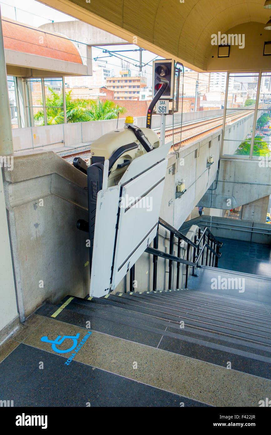 Beautiful and modern metro system in Medellin city, Colombia Stock ...
