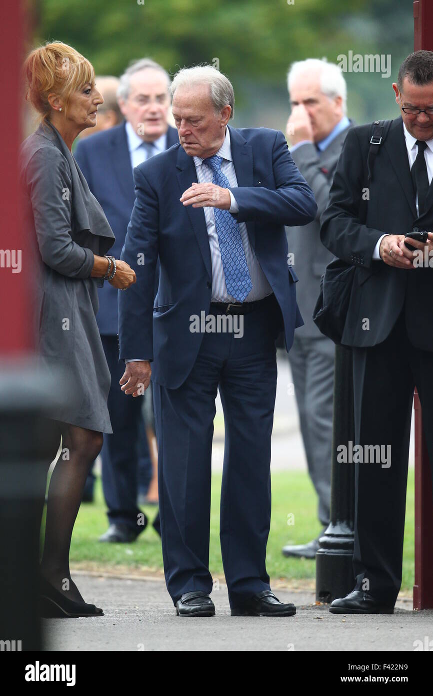 The Funeral of George Cole at Reading Crematorium Featuring: Dennis ...