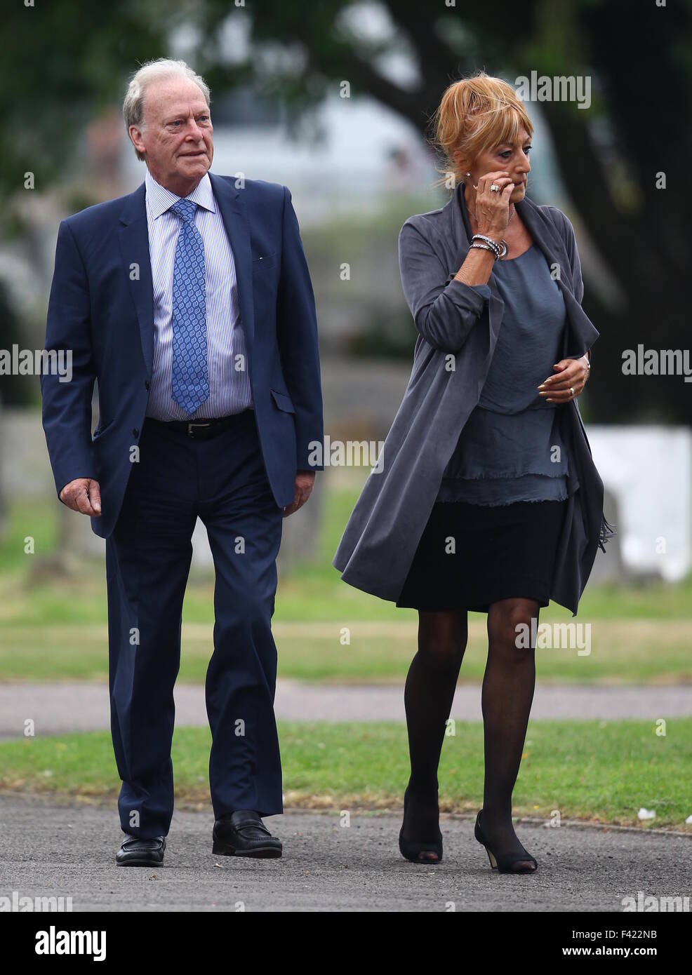 The Funeral of George Cole at Reading Crematorium Featuring: Dennis ...
