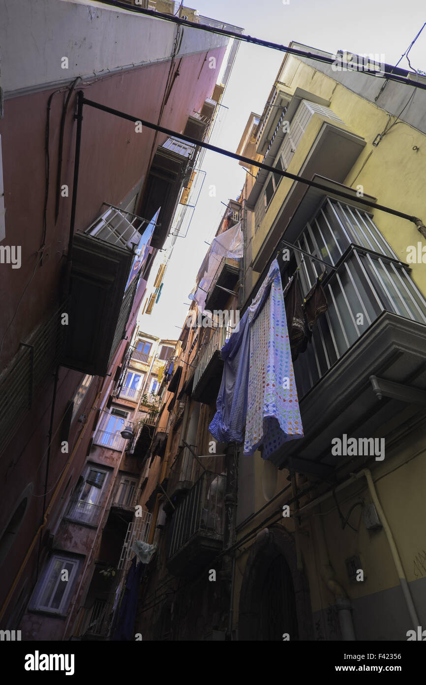 Hanging clothes naples hi-res stock photography and images - Alamy