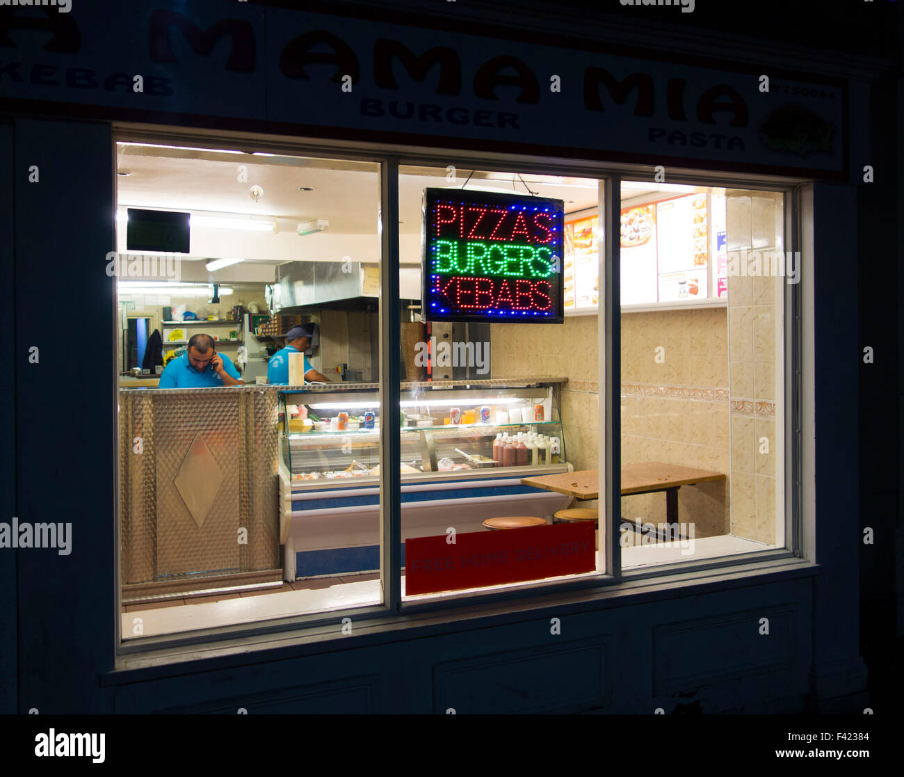 fast food restaurant in uk Stock Photo - Alamy