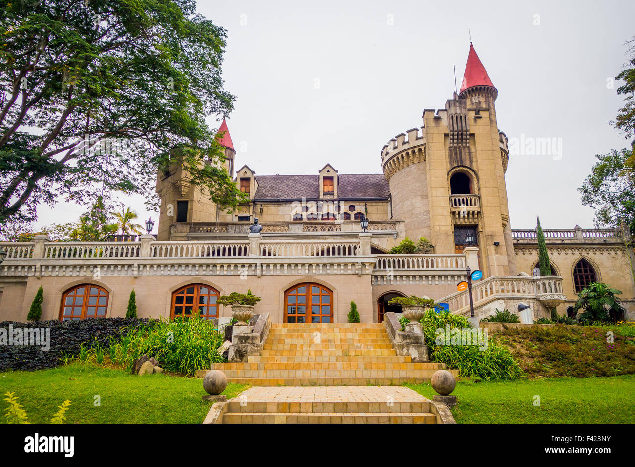 Beautiful gothic medieval Castle Museum in Medellin, Colombia Stock ...