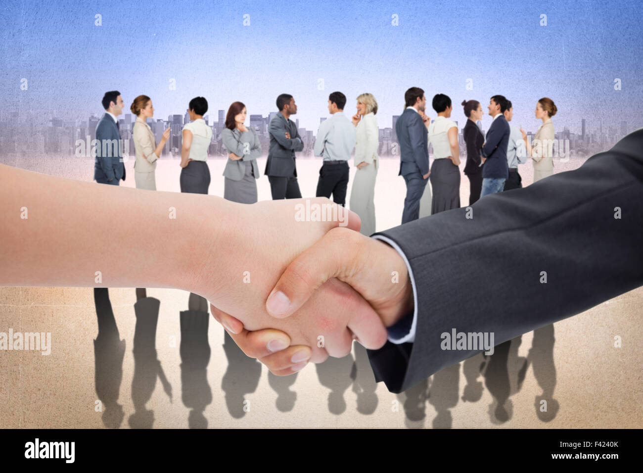 Composite image of close up of a handshake Stock Photo - Alamy
