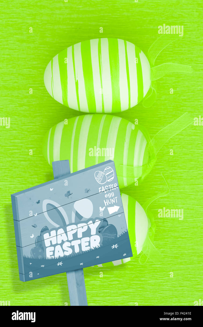 Composite image of easter egg hunt sign Stock Photo - Alamy