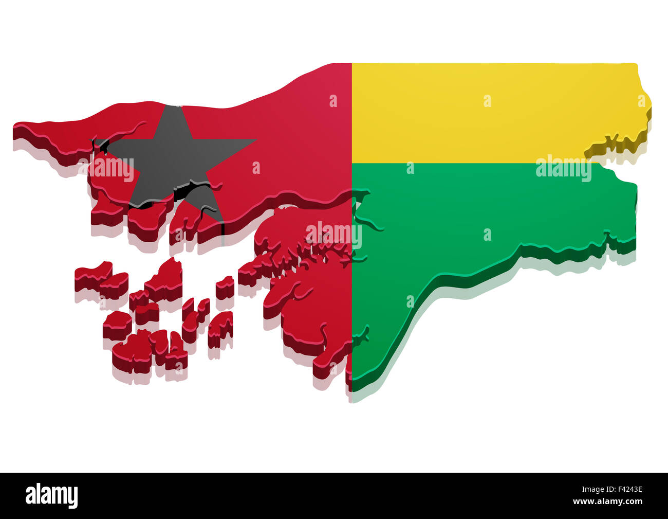 Guinea bissau map flag hi-res stock photography and images - Alamy