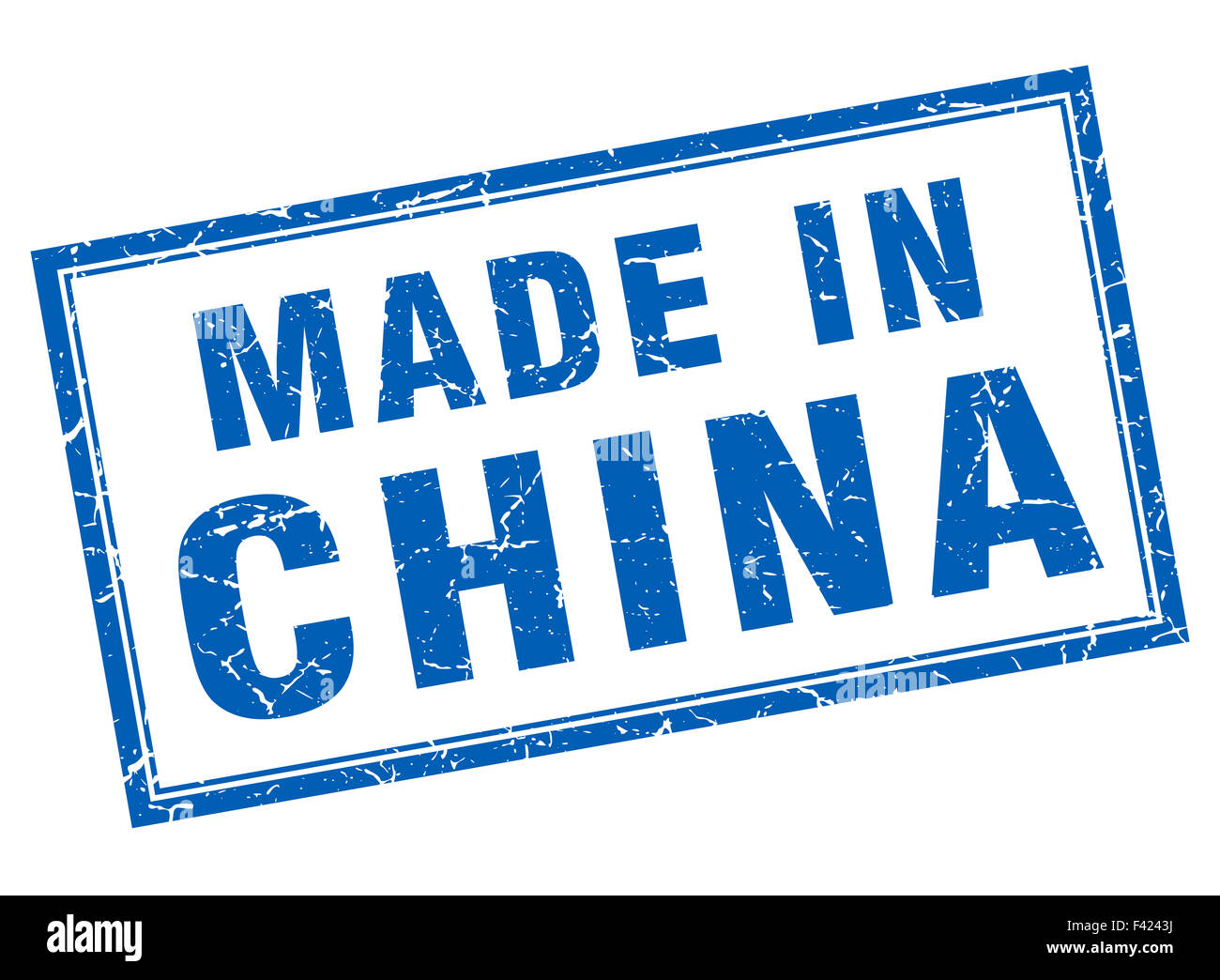 China blue square stamp hi-res stock photography and images - Alamy