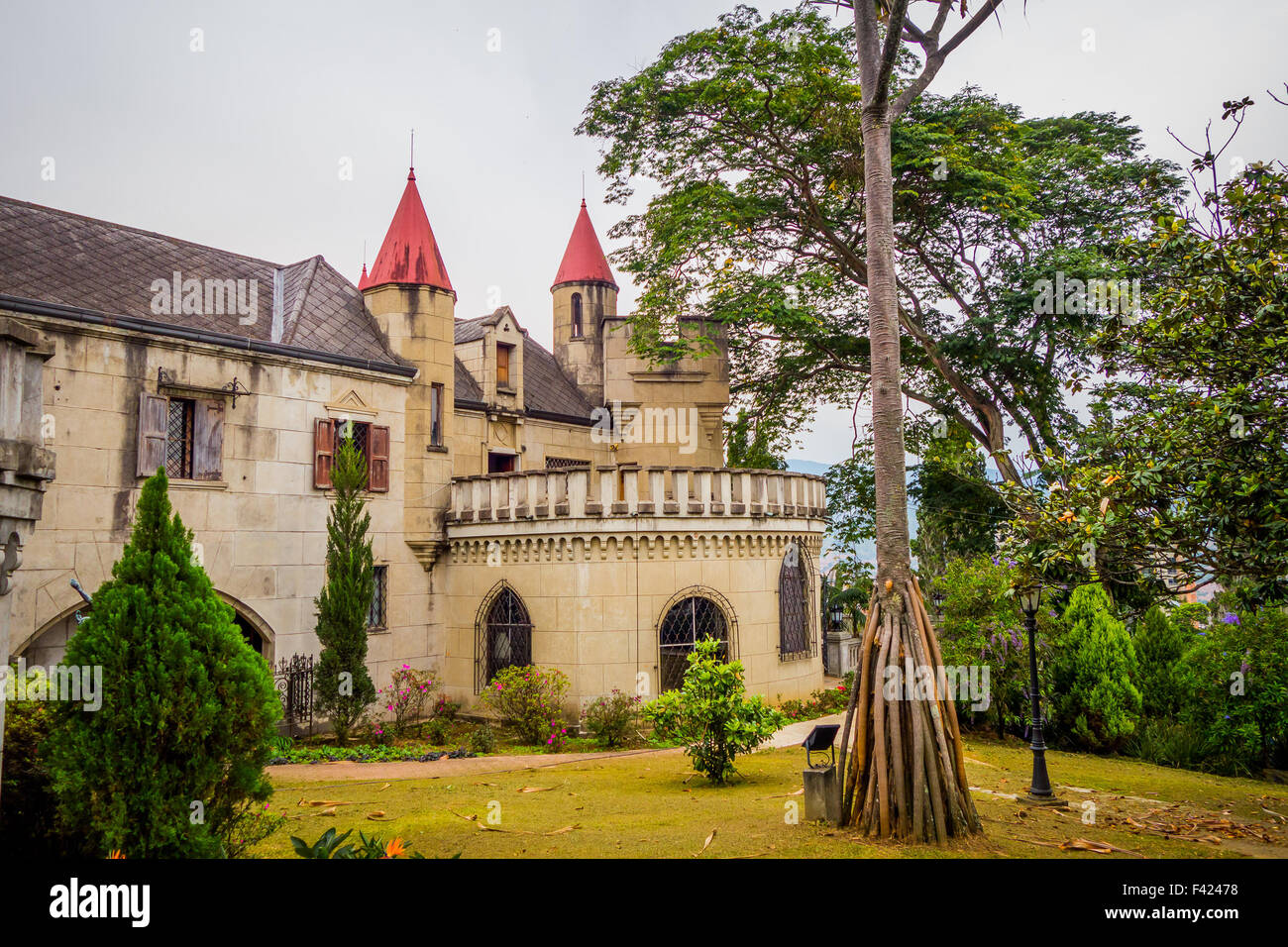 Beautiful gothic medieval Castle Museum in Medellin, Colombia Stock ...