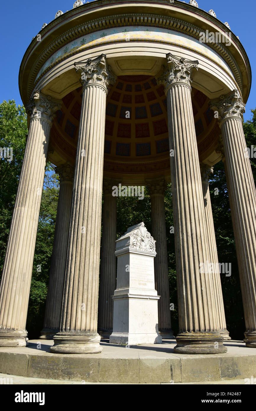 Rotunda MONOPTEROS near Castle Nymphenburg in Munich, Germany Stock ...