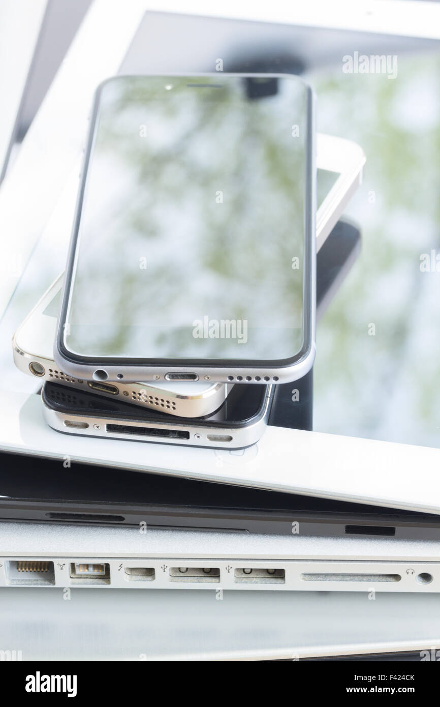 pile of devices Stock Photo - Alamy