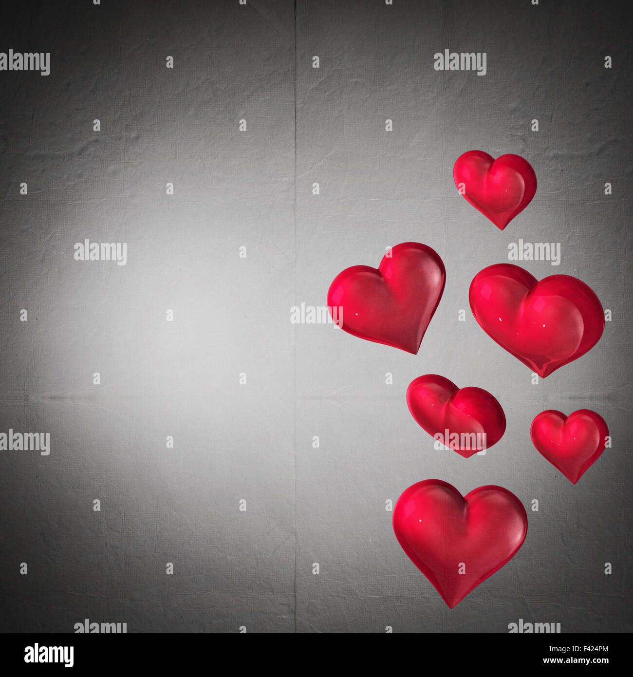 Composite image of floating love hearts Stock Photo - Alamy