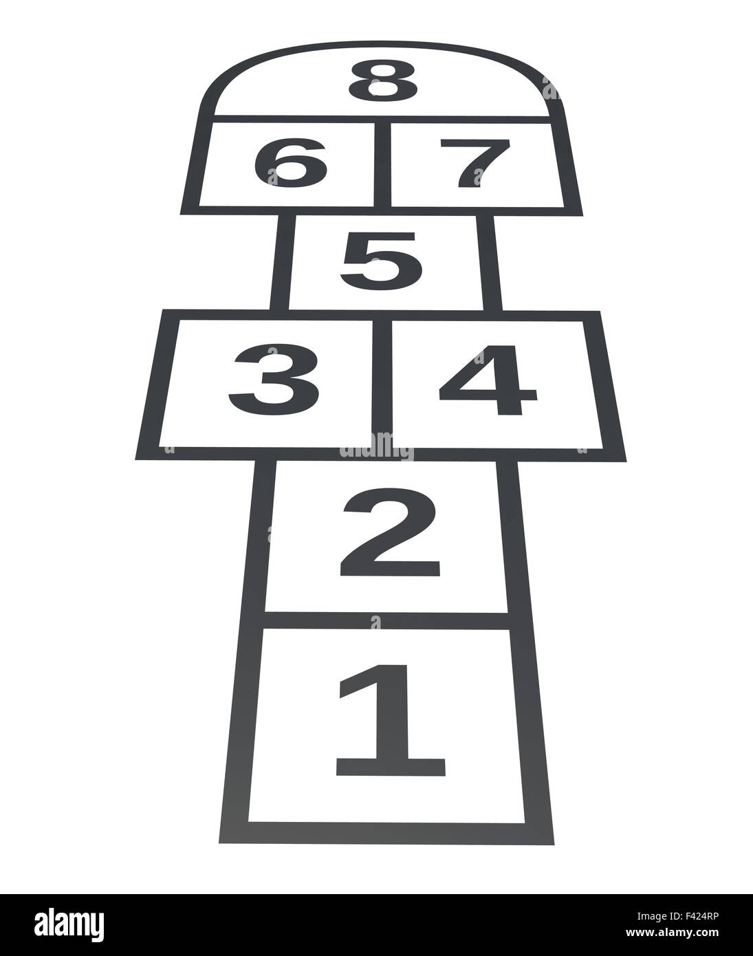 Hopscotch Clipart Black And White