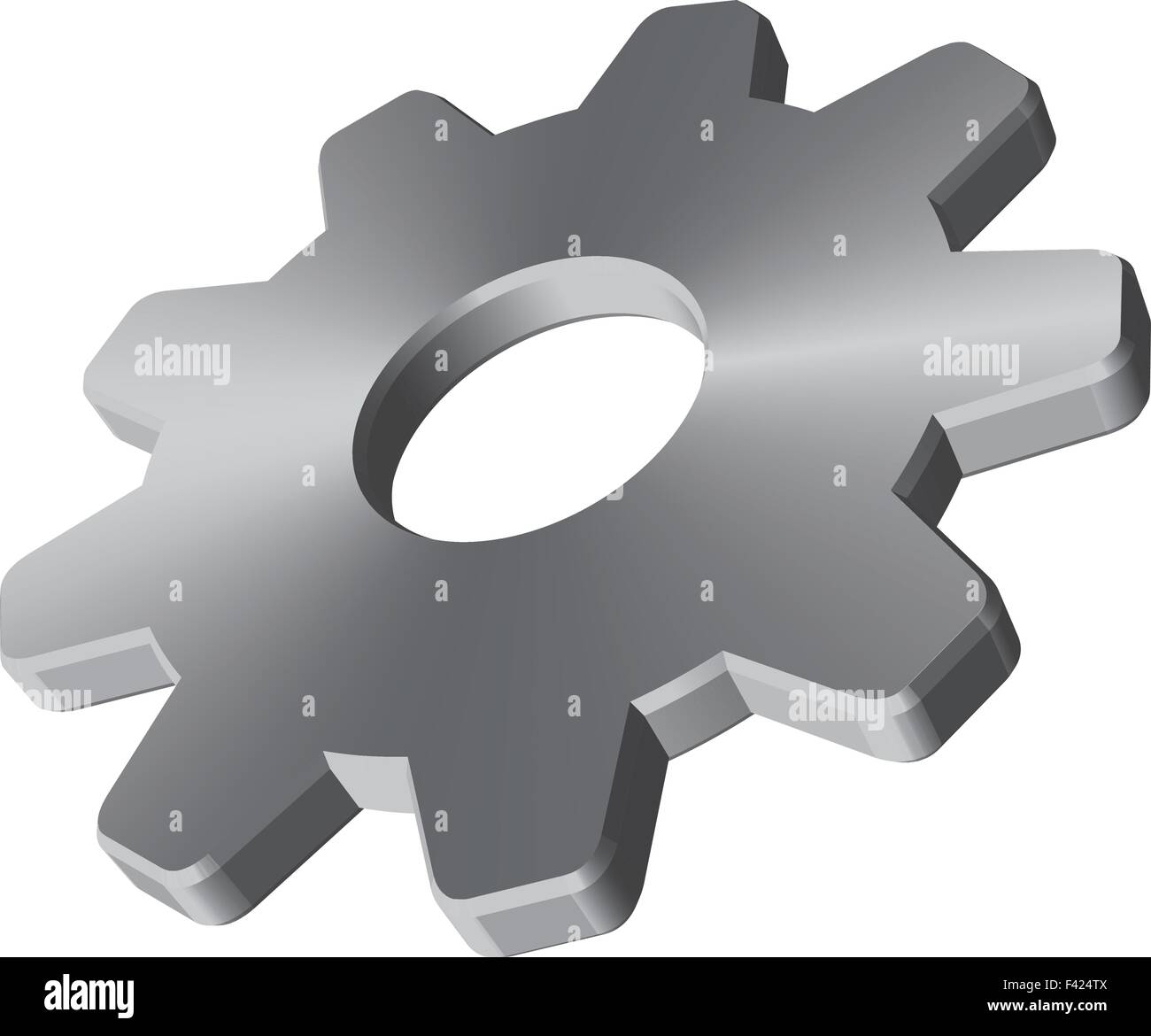 3D vector graphic of a steel cogwheel Stock Vector Image & Art - Alamy