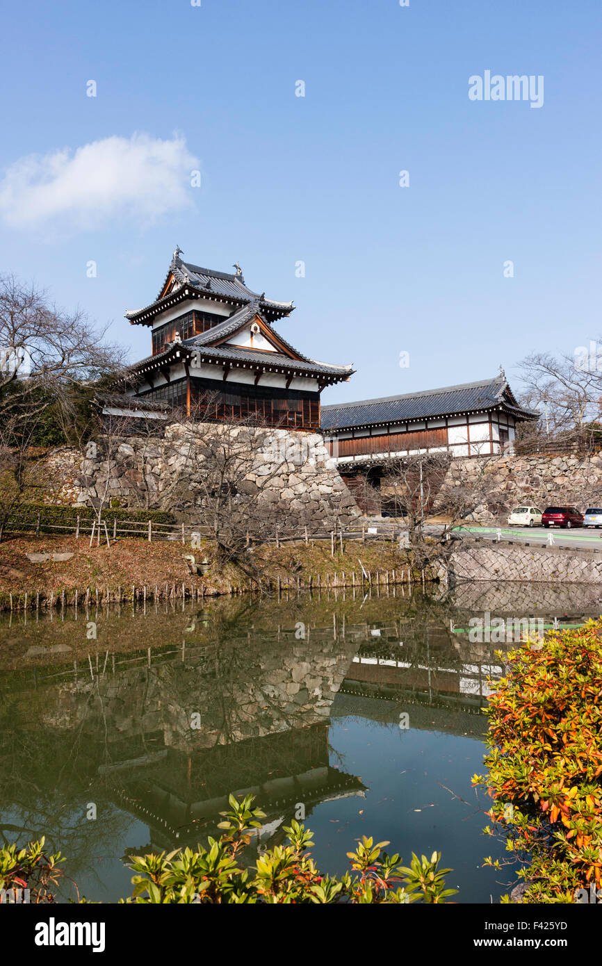 Japan, Yamato-Koriyama castle. Otemon gatehouse, yaguramon, gate with ...