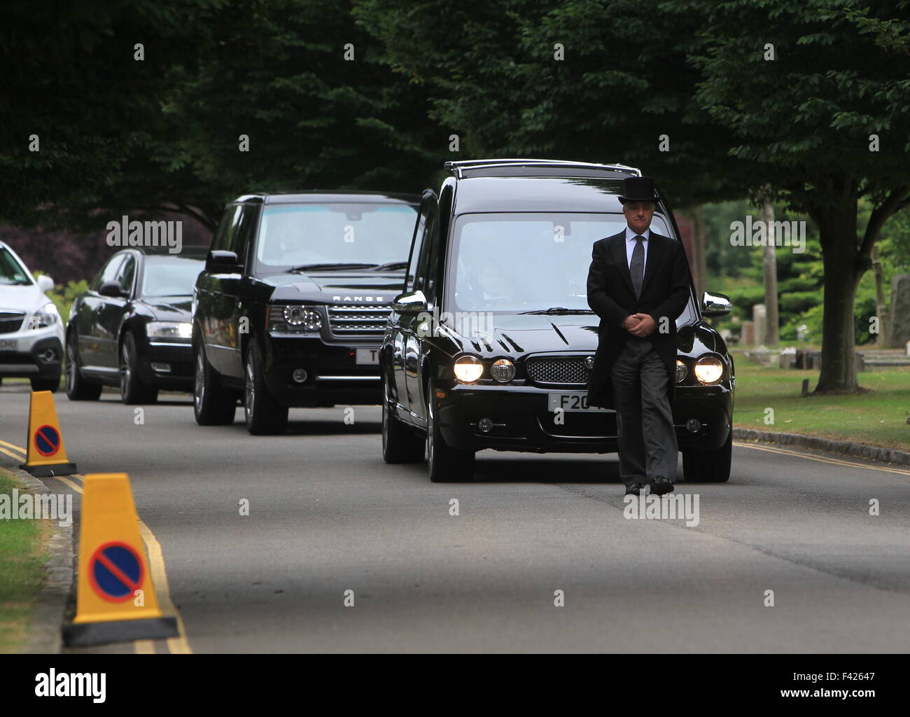 The Funeral of George Cole at Reading Crematorium Featuring: Atmosphere ...