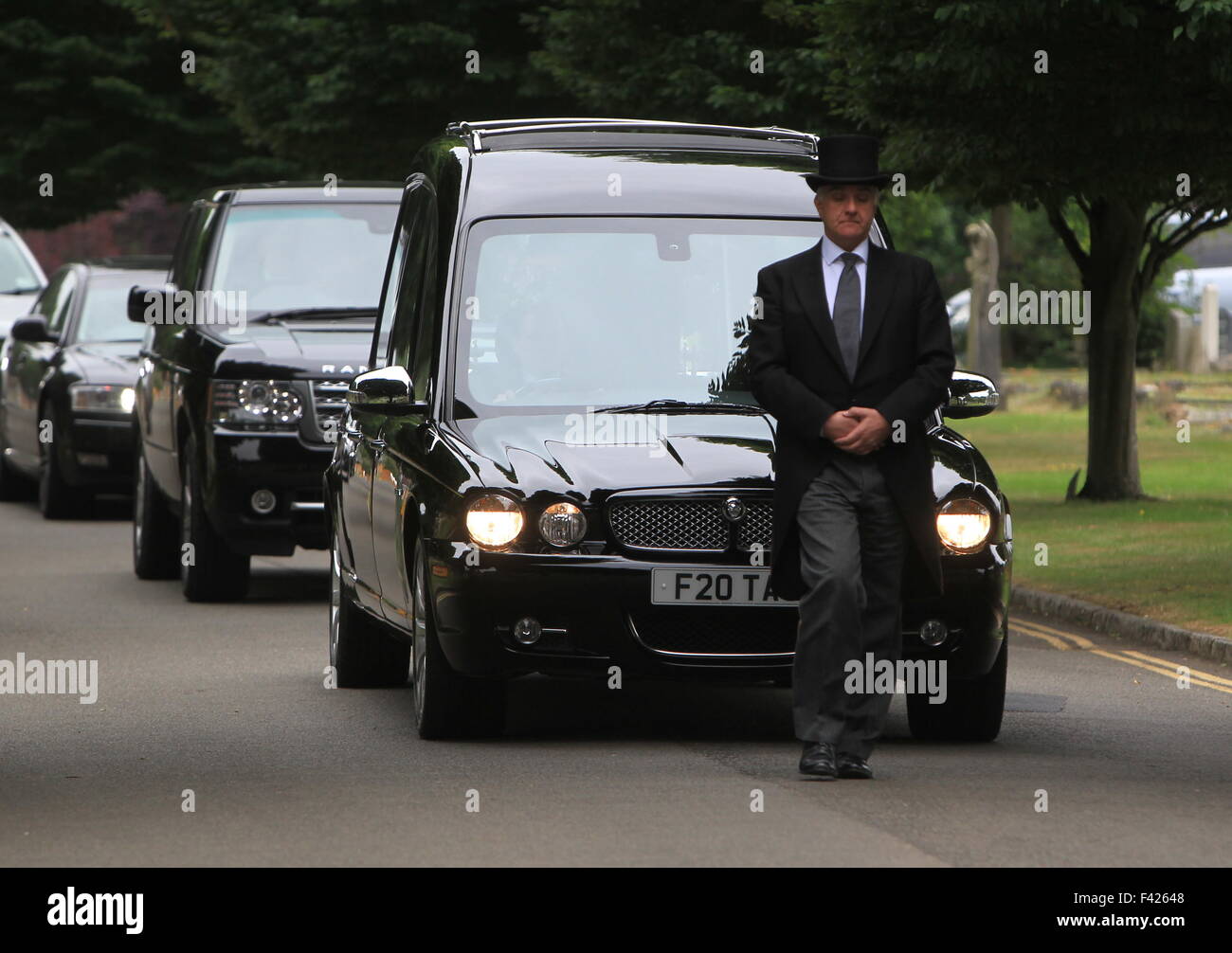 The Funeral of George Cole at Reading Crematorium Featuring: Atmosphere ...
