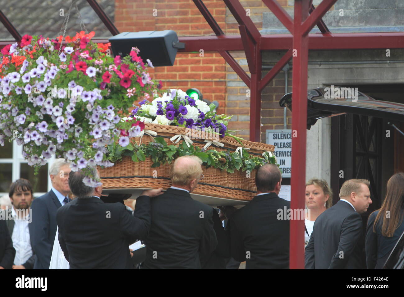 The Funeral of George Cole at Reading Crematorium Featuring: Atmosphere ...