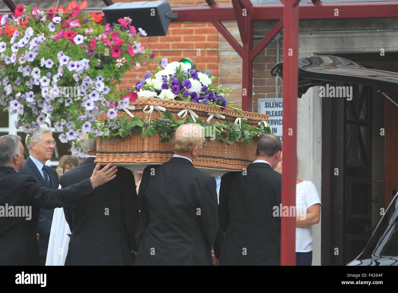 The Funeral of George Cole at Reading Crematorium Featuring: Atmosphere ...