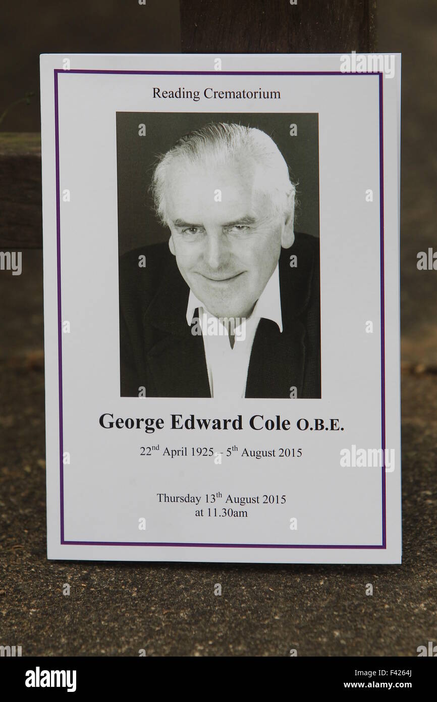 The Funeral of George Cole at Reading Crematorium Featuring: Atmosphere ...