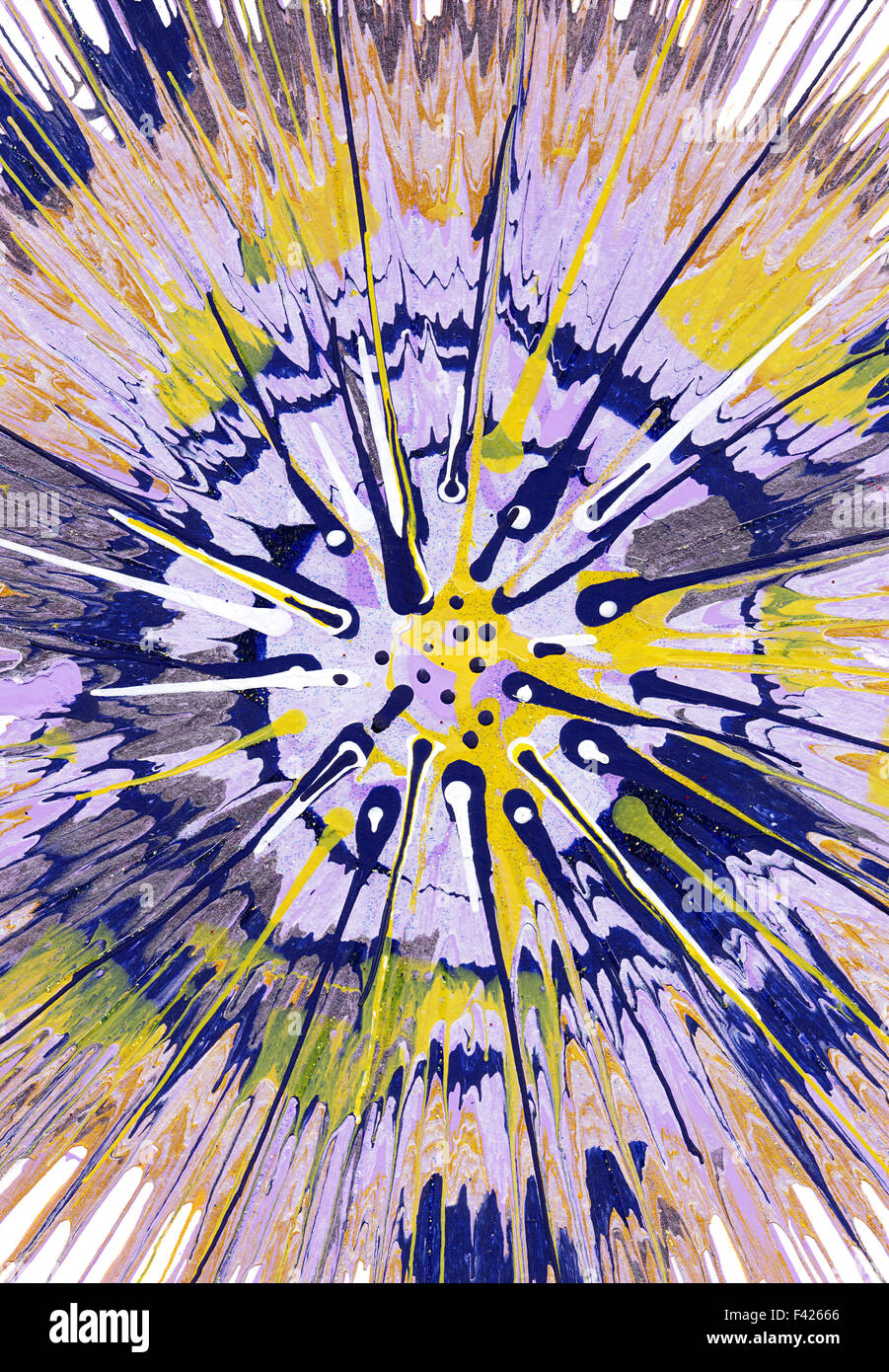 Colorful contemporary modern art acrylic blob drawing Jackson Pollock ...