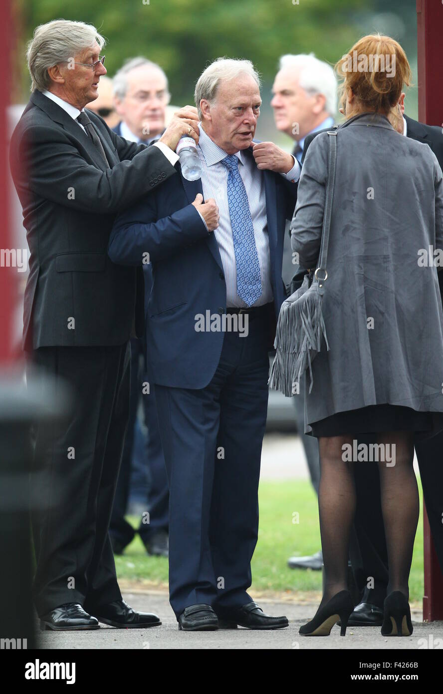 The Funeral of George Cole at Reading Crematorium Featuring: Dennis ...