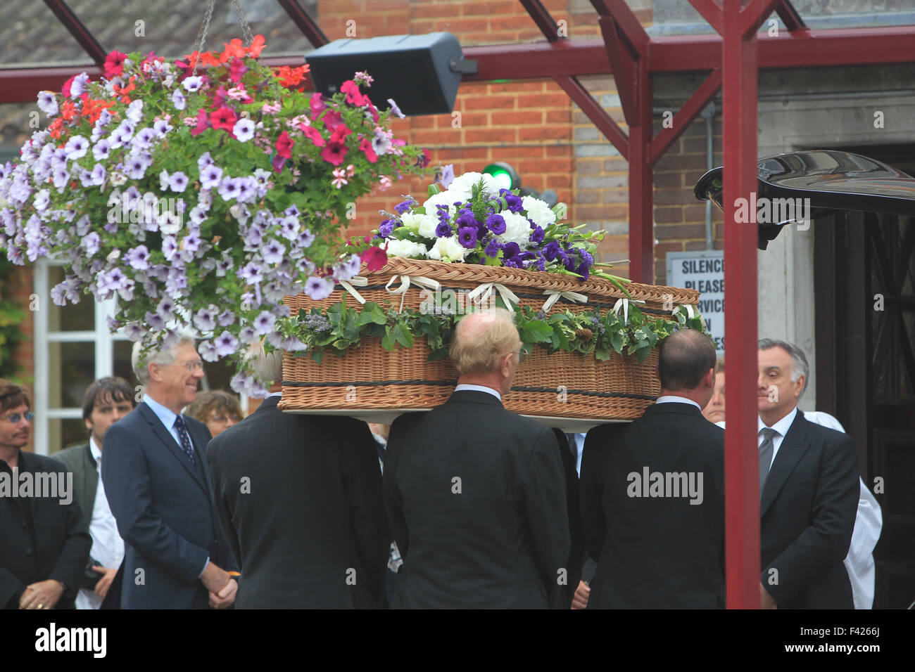 The Funeral of George Cole at Reading Crematorium Featuring: Atmosphere ...