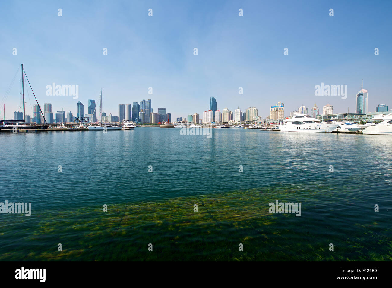 Qingdao, China - September 17, 2015: A beautiful view of Qingdao ...
