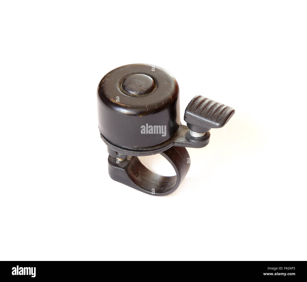vintage bicycle bell on white background Stock Photo - Alamy