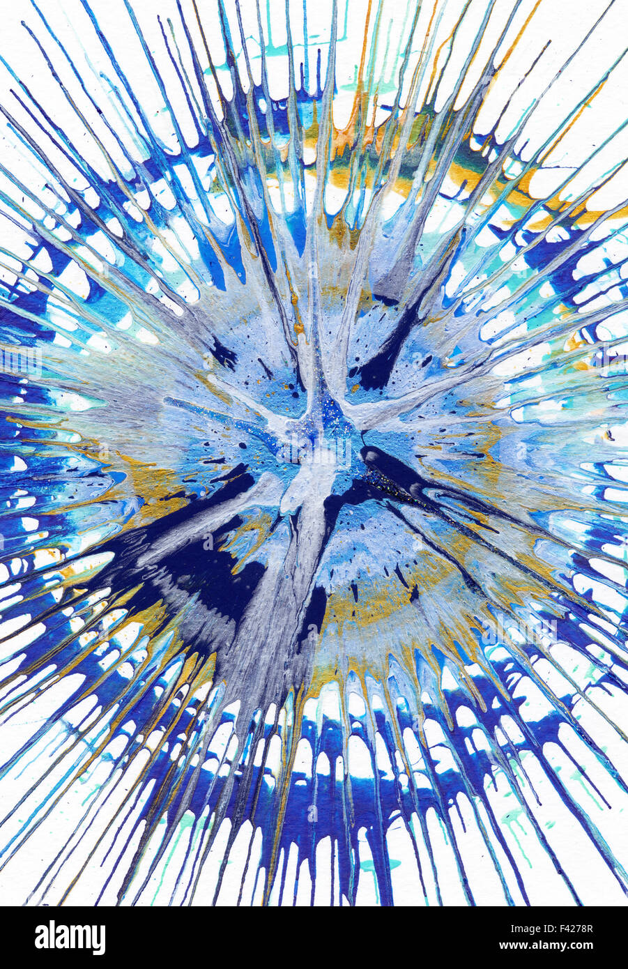 Colorful contemporary modern art acrylic blob drawing Jackson Pollock ...