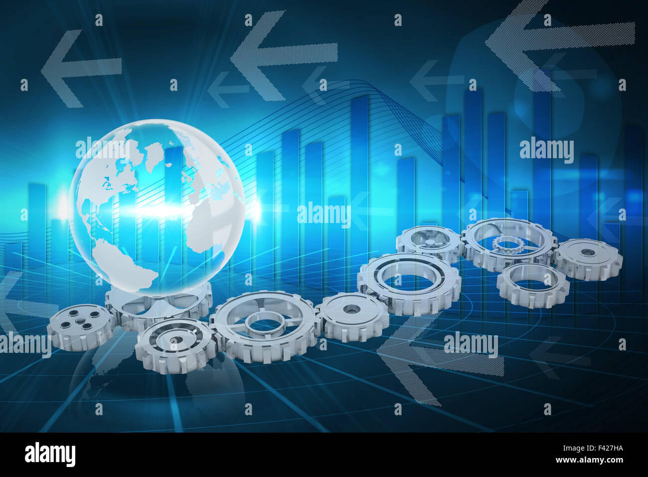 Earth map cogs hi-res stock photography and images - Alamy